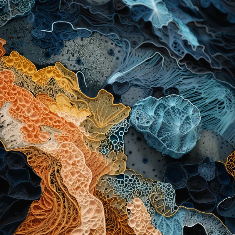 Abstract 3d Tissue Structure: Fluid Landscapes and Cellular Formations ...