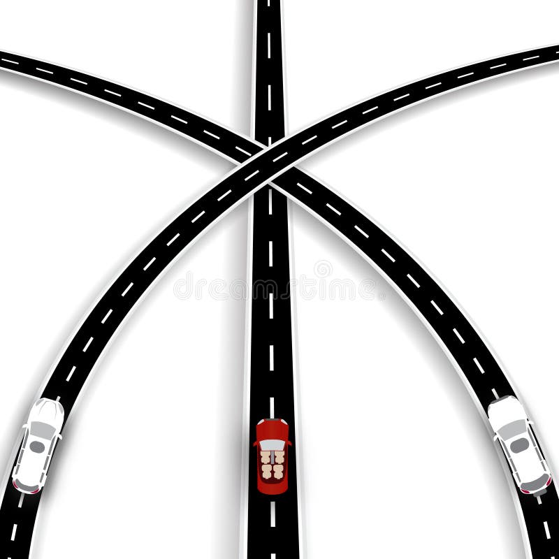 Abstract Transportation Hub. the Intersections of Various Roads ...