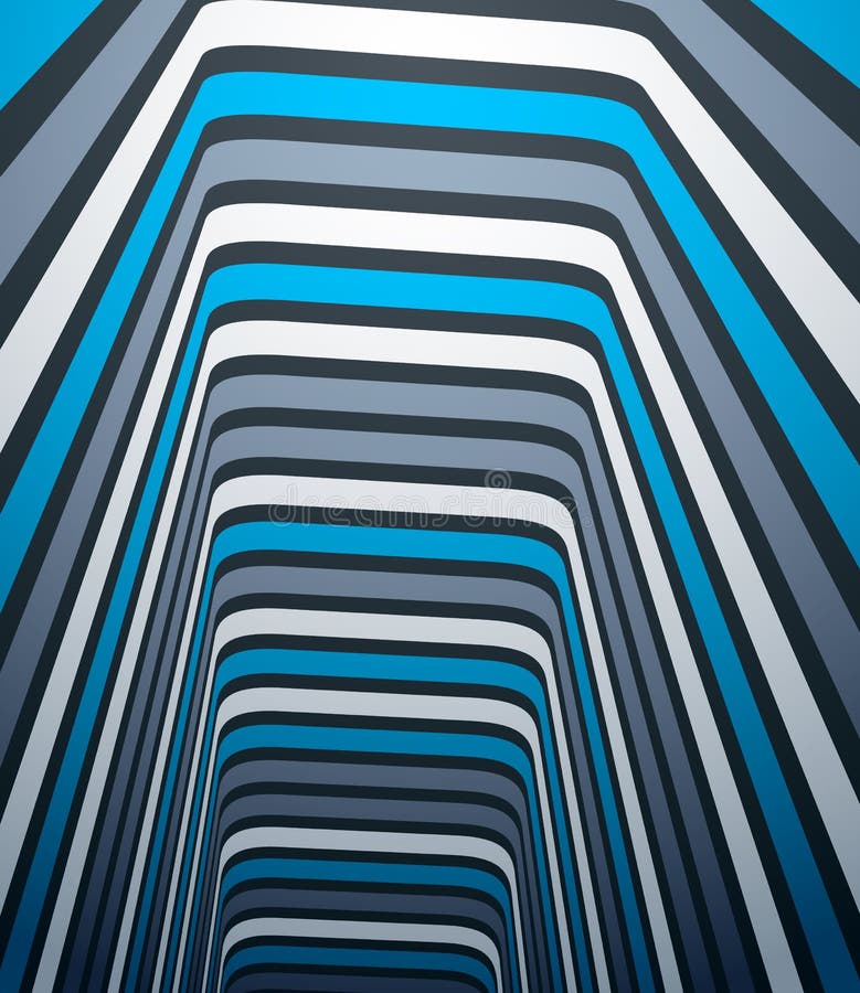 Abstract 3D Trendy Modern Lines in Perspective Vector Background ...