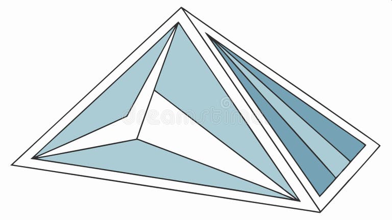 Abstract 3D Triangle Pyramid Wireframe Geometric Shape Creative Graphic ...