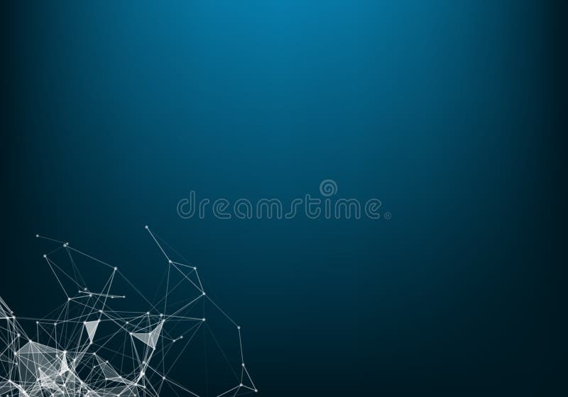 Abstract 3d Vector Futuristic Dots and Lines. Computer Geometric ...