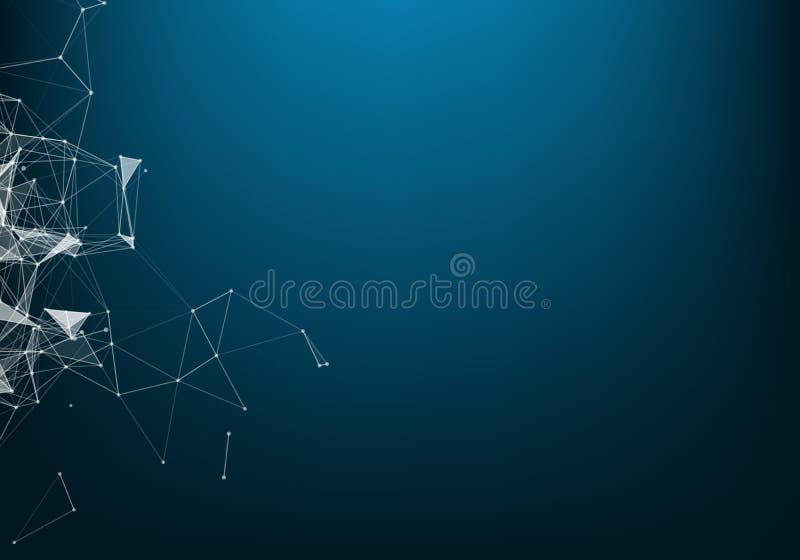 Abstract 3d Vector Futuristic Dots and Lines. Computer Geometric ...