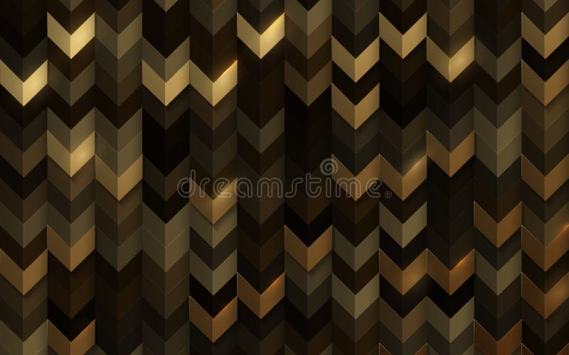 Abstract 3d Vintage Geometric Gold Color Tone Pattern Wall Background ...