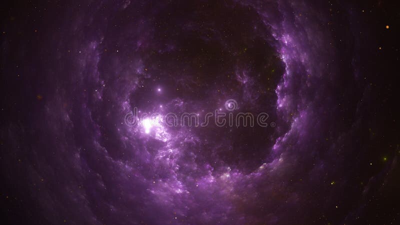 3d Violet Nebula Space Graphic Stock Illustration - Illustration of ...