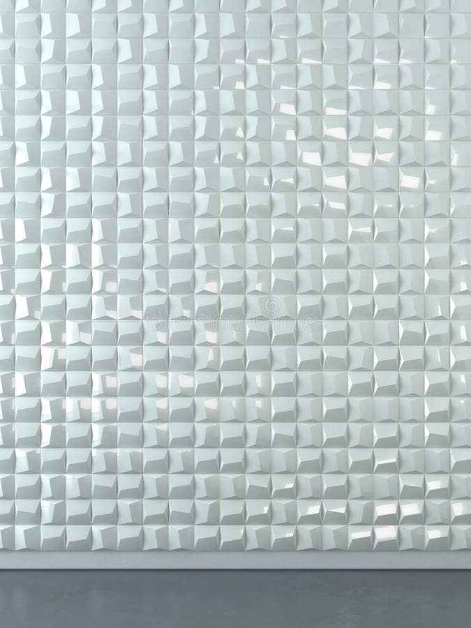 Abstract 3D wall decor stock illustration. Illustration of modern ...