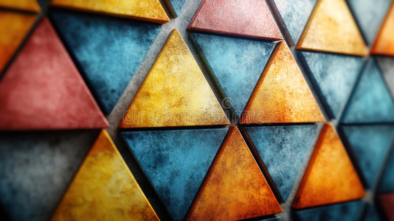 Pastel Colored Triangles Tiles Abstract 3D Wall Texture Background ...