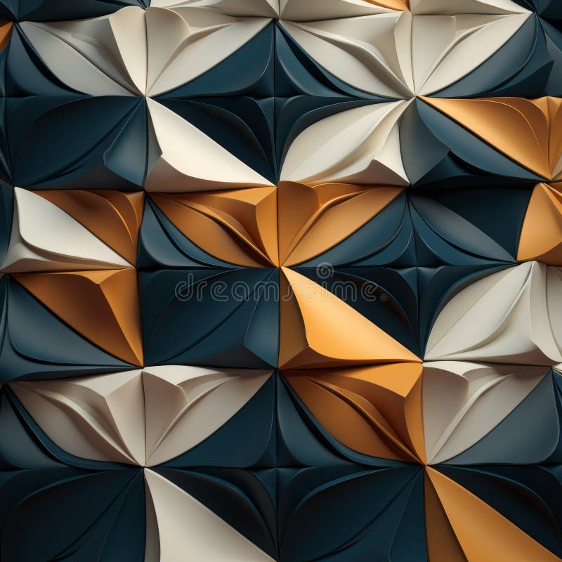 Abstract 3d Wallpaper Background with Sculptural Paper Constructions ...