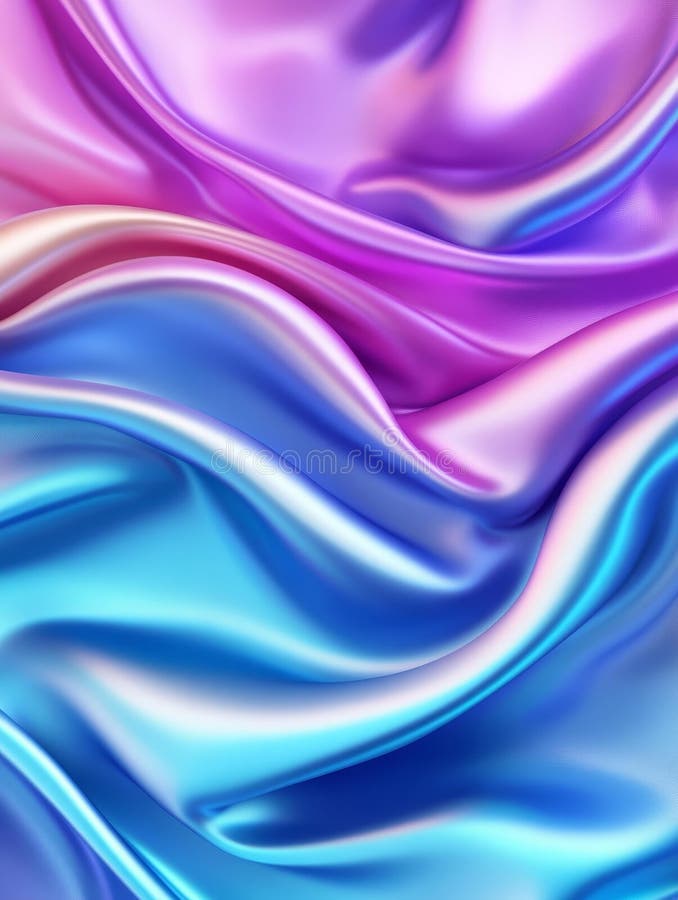 Abstract 3D Wave Gradient Silk Fabric Background Fluid Silk Waves ...