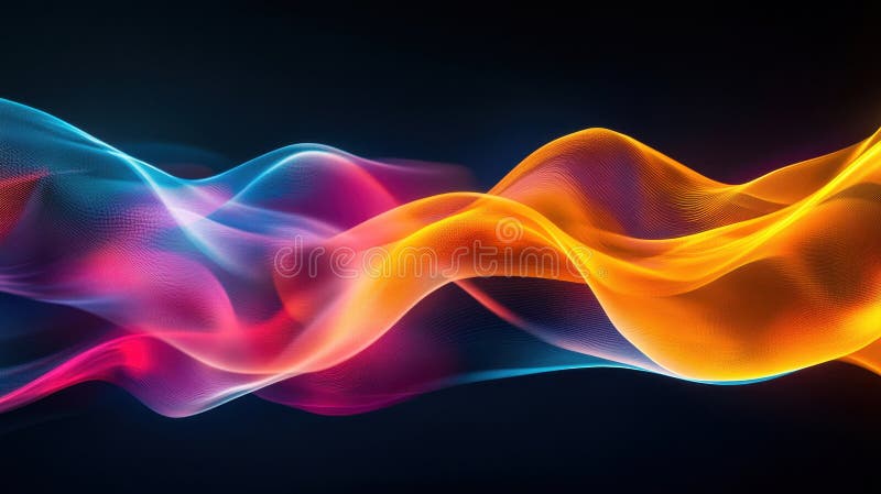 Abstract 3D Waveform Background with Motion Effects Stock Photo - Image ...