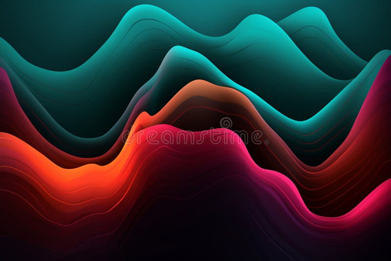 Abstract 3d Wavy Layer Background Stock Illustration - Illustration of ...