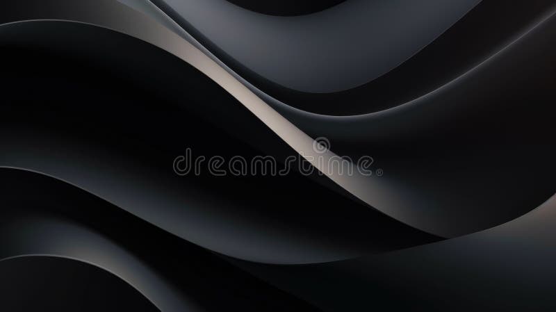 Abstract 3d Wavy Smooth Background. Dark Matte Colour Palette ...
