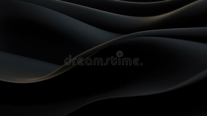 Abstract 3d Wavy Smooth Background. Dark Matte Colour Palette ...