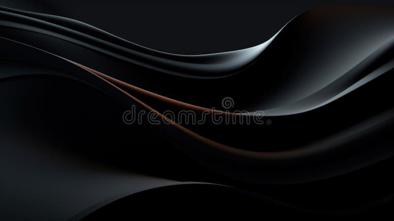Abstract 3d Wavy Smooth Background. Dark Matte Colour Palette ...