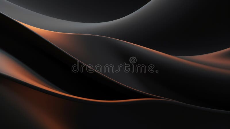 Abstract 3d Wavy Smooth Background. Dark Matte Colour Palette ...