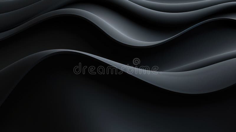 Abstract 3d Wavy Smooth Background. Dark Matte Colour Palette ...