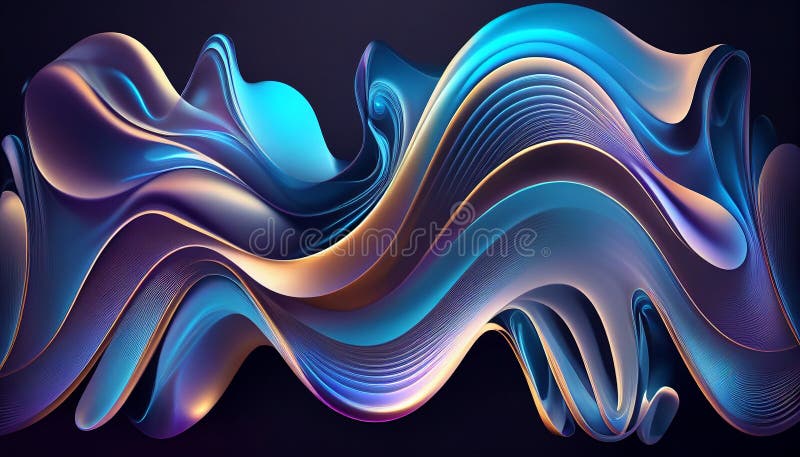 Abstract 3d Wavy Textured Background. Stock Illustration - Illustration ...