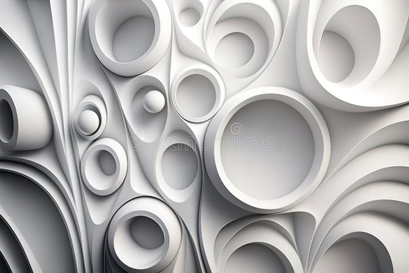 Abstract 3D White Background Stock Illustration - Illustration of ...