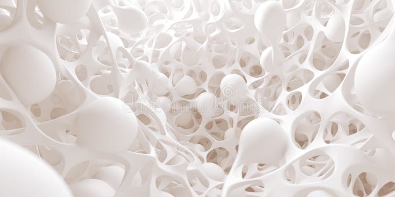 Abstract 3d White Background, Bio Shapes Pattern Texture. Stock ...