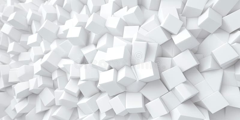 Abstract 3d White Cubes Background Seamless Pattern Texture. Generative ...