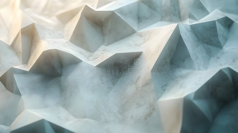 Abstract 3D White Geometric Background with Sharp Edges and Texture ...