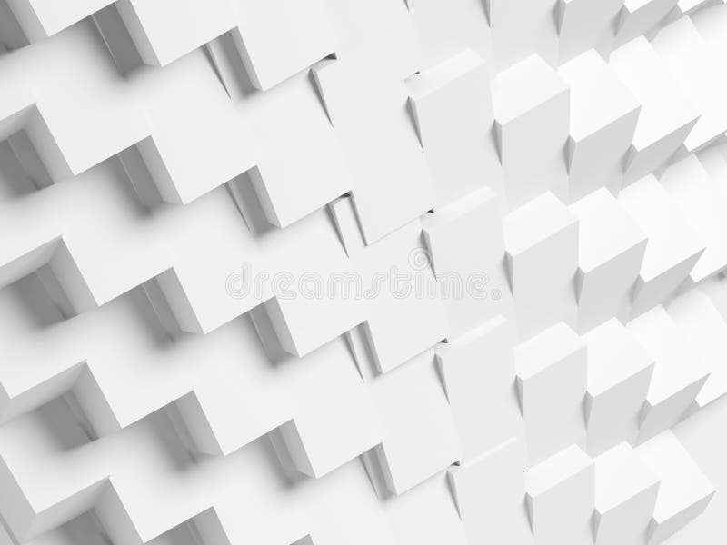 Abstract 3d White Geometric Pattern Stock Photo - Image of gray ...