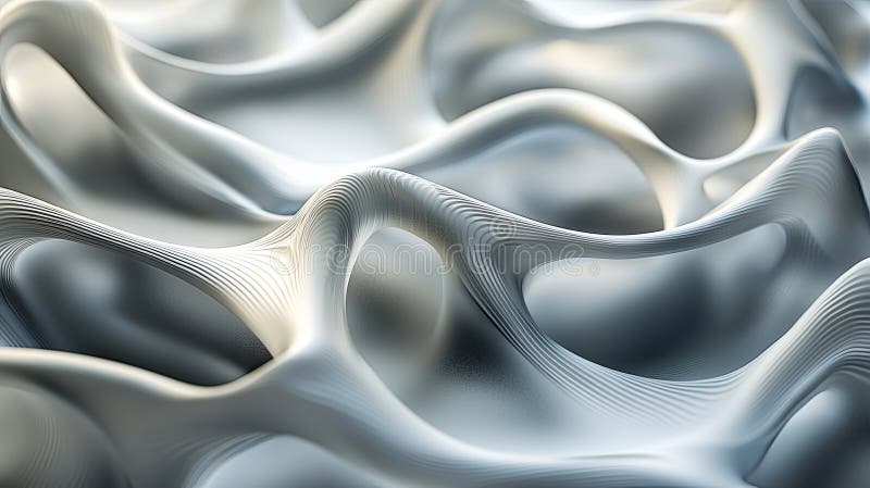 Abstract 3D White and Gray Liquid Background. Liquid Pattern of ...