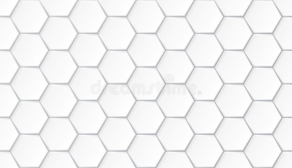 Abstract 3D White Hexagonal Plates Arranged Seamless Pattern Stock ...