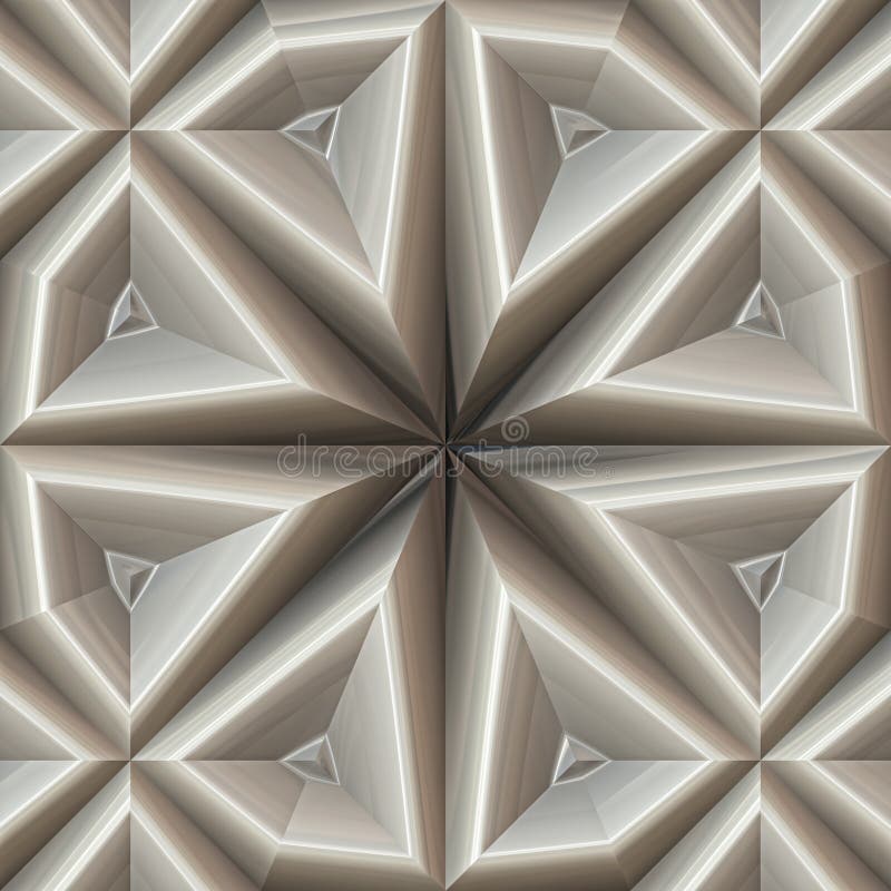 3d White Shaded Octagonal Geometric Pattern Stock Illustration ...