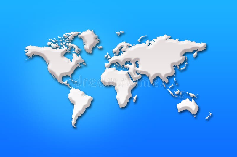 Abstract 3d world map stock illustration. Illustration of countries ...