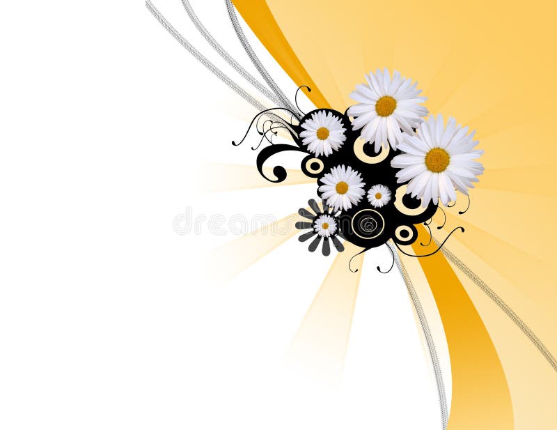 Abstract daisy background stock illustration. Illustration of stylish ...
