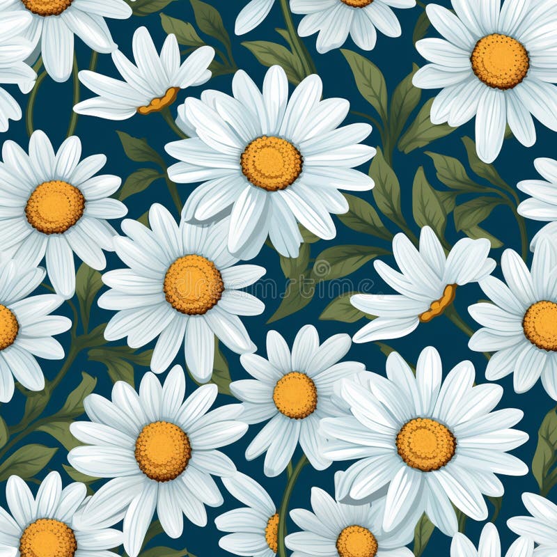 Abstract Daisy Pattern for Unique Texture Stock Illustration ...