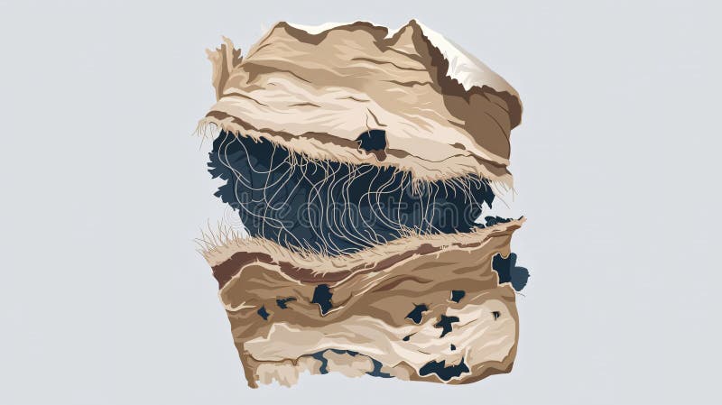 Abstract Damaged Texture, Torn Beige Fabric with High Quality Image ...