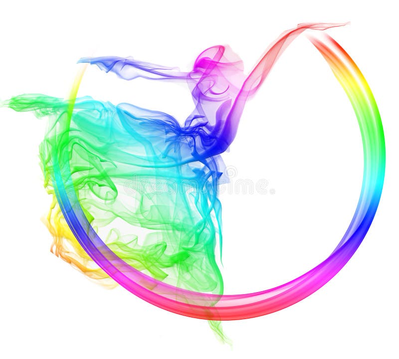 Abstract Dance Illustration on White Background Stock Illustration ...