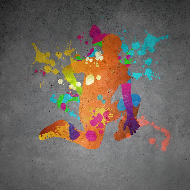 Abstract dancer stock illustration. Illustration of colorful - 50447263