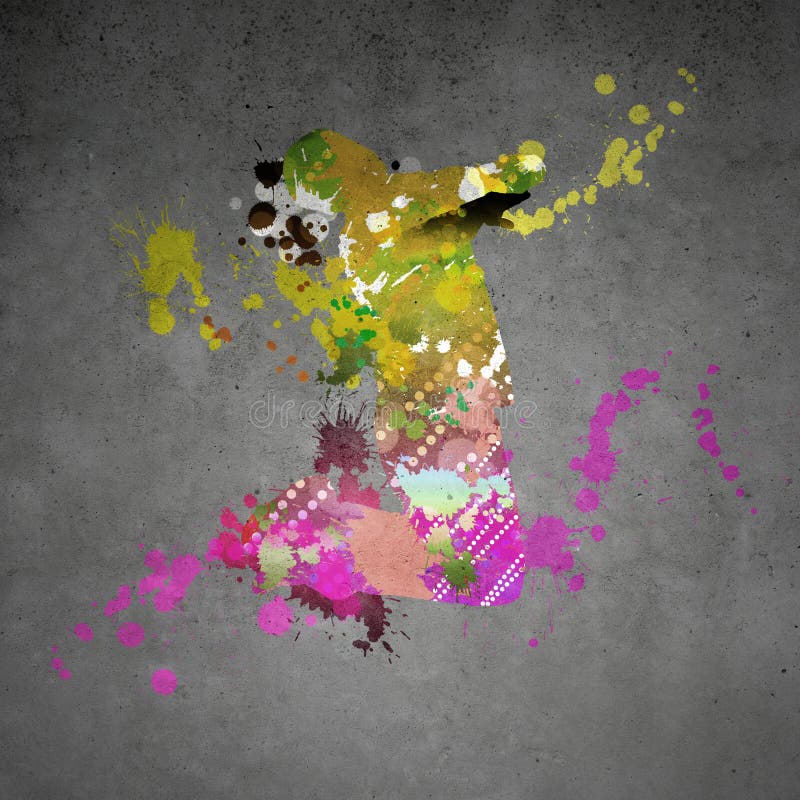 Abstract dancer stock illustration. Illustration of acrobat - 52405280