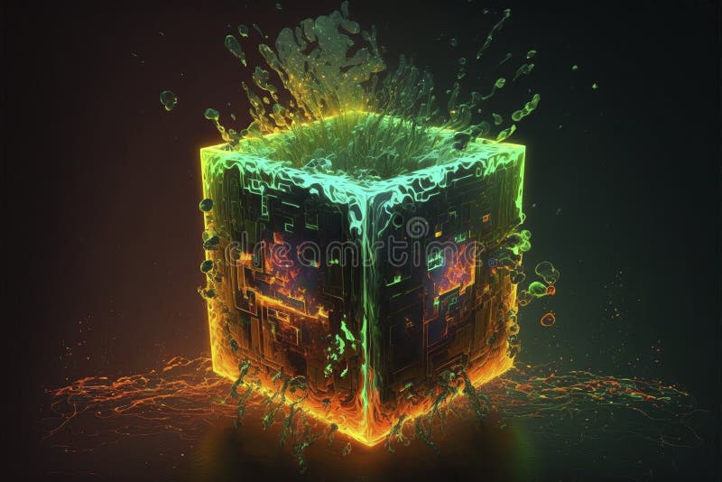 Abstract Dancers in Neon - Psychedelic and Dynamic Stock Illustration ...