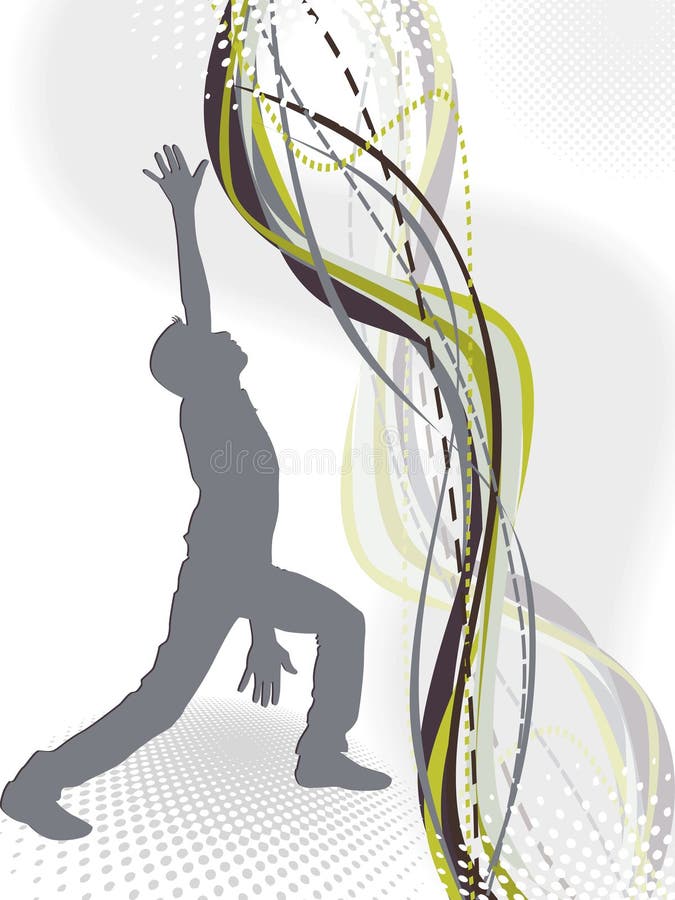 Abstract Dancing Man Illustration Stock Vector - Illustration of drop ...