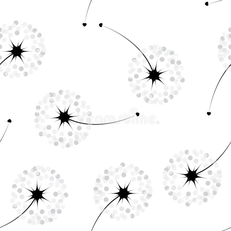 Dandelion seamless pattern stock vector. Illustration of decor - 21558300