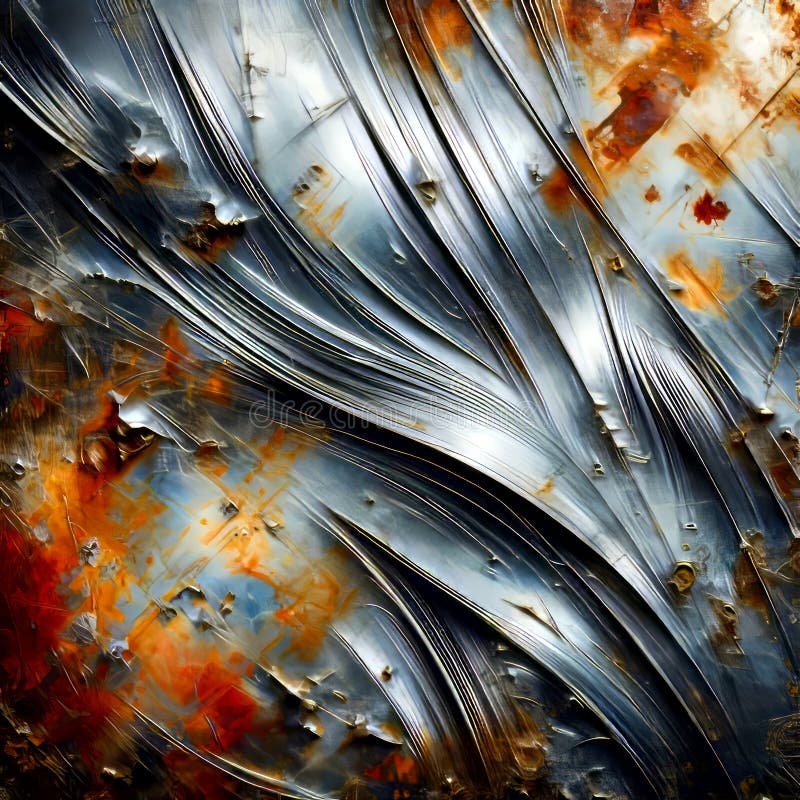 Sharp Curved Blades of Metal Abstract Stock Illustration - Illustration ...