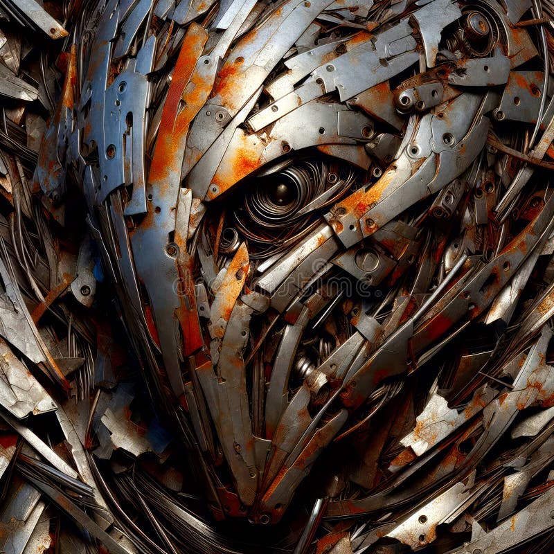 Sharp Curved Shards of Metal Abstract Stock Illustration - Illustration ...