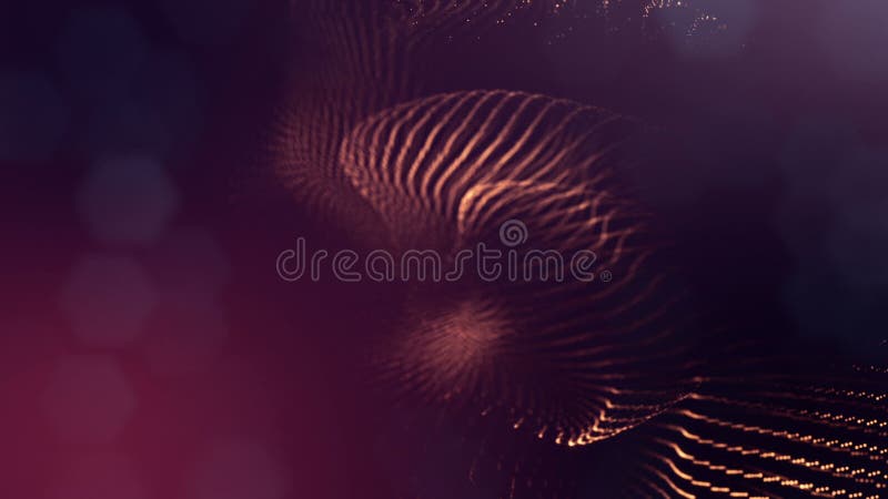 Abstract Dark Background As a Loopable Sequence with Glow Particles and Depth of Field. 3d ...