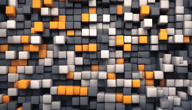 Abstract Dark Background. Background of Square Pixels Stock ...