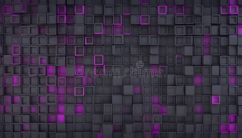 Abstract Dark Background. Background of Square Pixels Stock ...