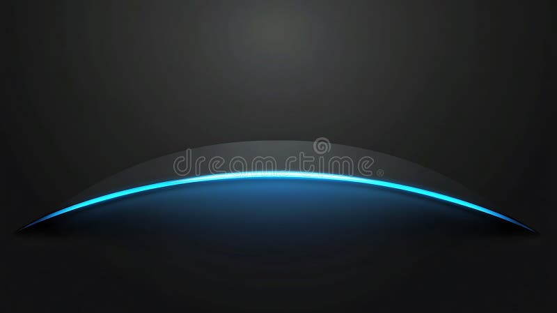 Abstract Dark Background with Blue Neon Arc Stock Illustration ...