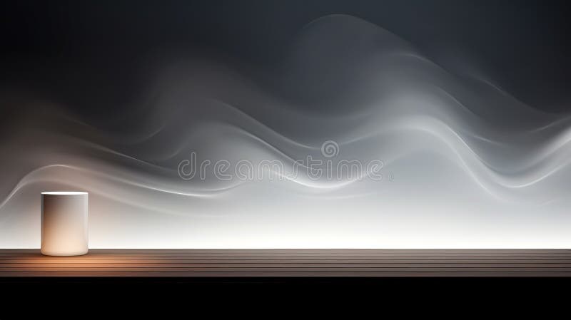 Abstract Dark Background with a Cup of Hot Drink and Steam. Stock ...