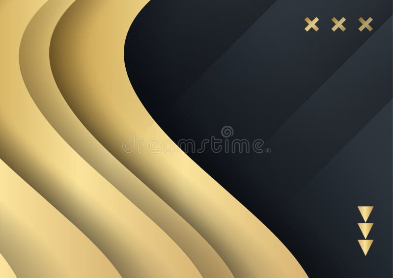 Abstract Dark Background with Geometric Shape and Golden Element ...
