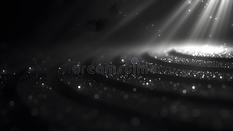 "Abstract Dark Background with Glowing Particles and Light Beams ...