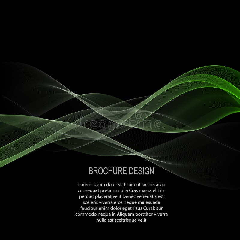 Abstract Dark Background, Green Wave Transparent Lines Background ...