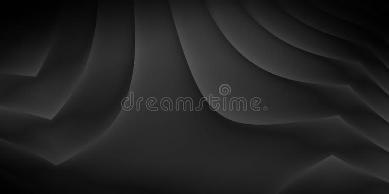 Abstract Dark Background, Illustration with Curved Elements Similar To ...