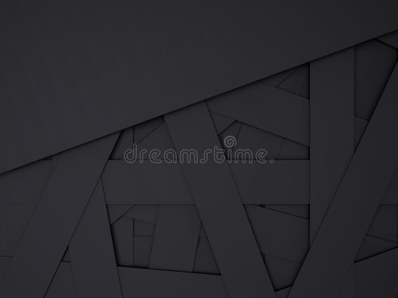 Abstract Dark Background with Paper Stack Stock Illustration ...